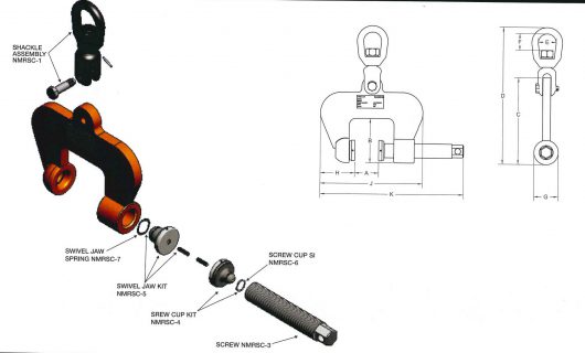 Renfroe Model NMRSC Locking Screw Type Clamp